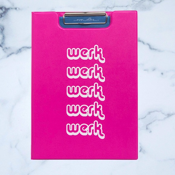 Ever Ellis | Office | Nwt Werk Werk Werk Hot Pink Vinyl Portfolio ...